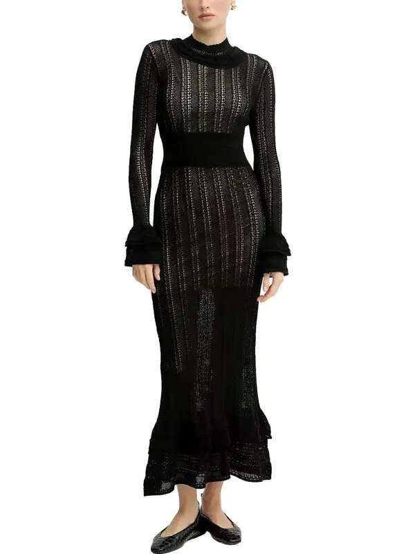TWINSET Knitted Maxi Dress - Black