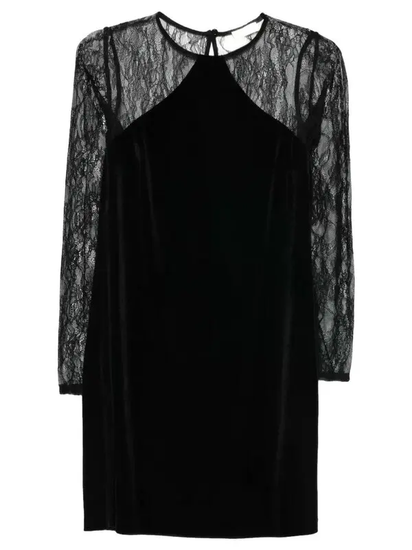 Liu Jo Lace-panel Mini Dress - Black