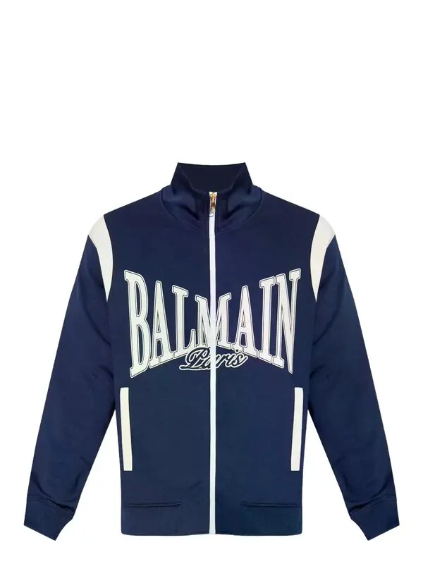 Balmain Logo Zip Jacket - Blue