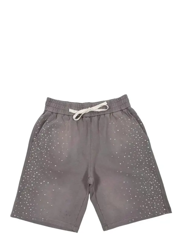 DUAA Embellished Drawstring Track Shorts - Grey