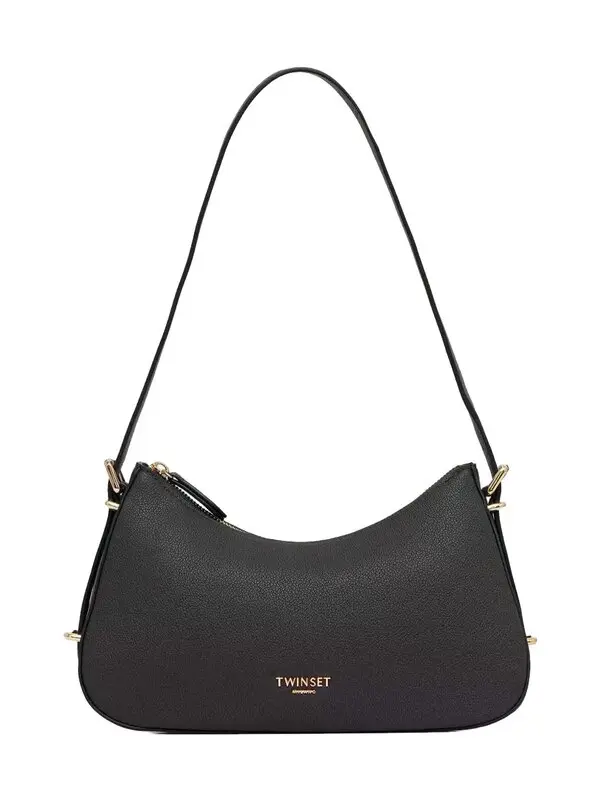 TWINSET Logo-lettering Shoulder Bag - Black