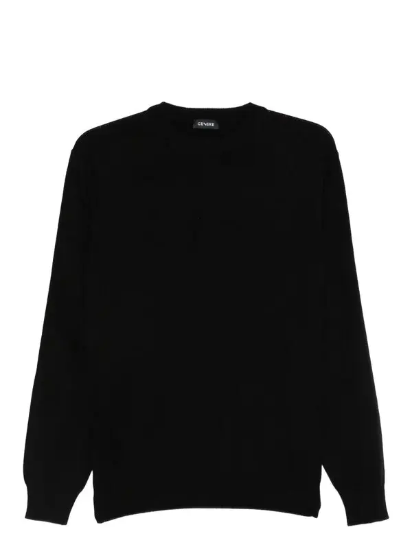 CENERE GB Crew-neck Sweater - Black