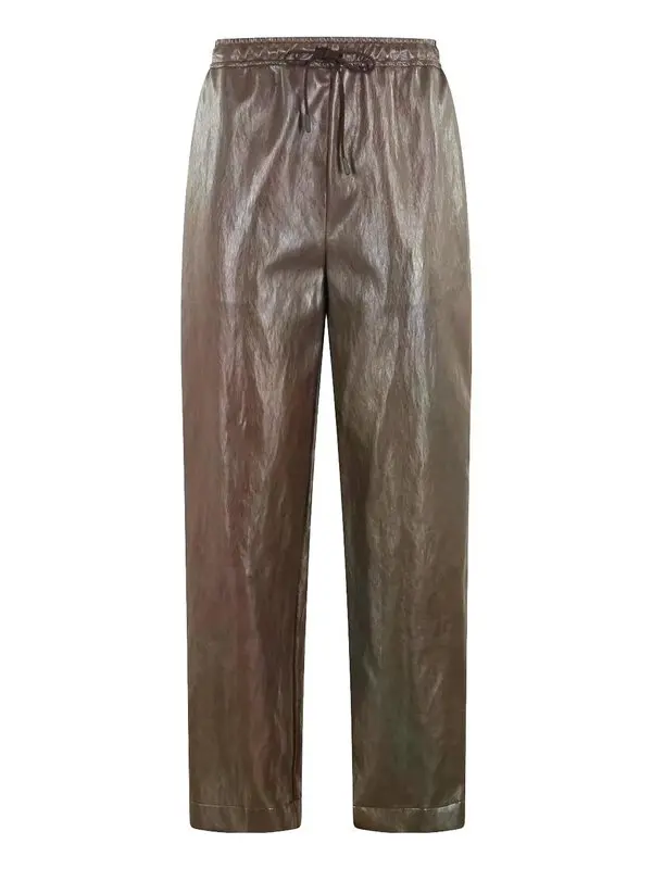 SOLOTRE Drawstring Trousers - Brown