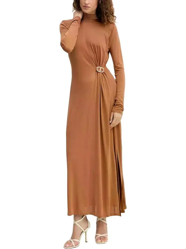 TWINSET Buckle-detail Maxi Dress - Brown