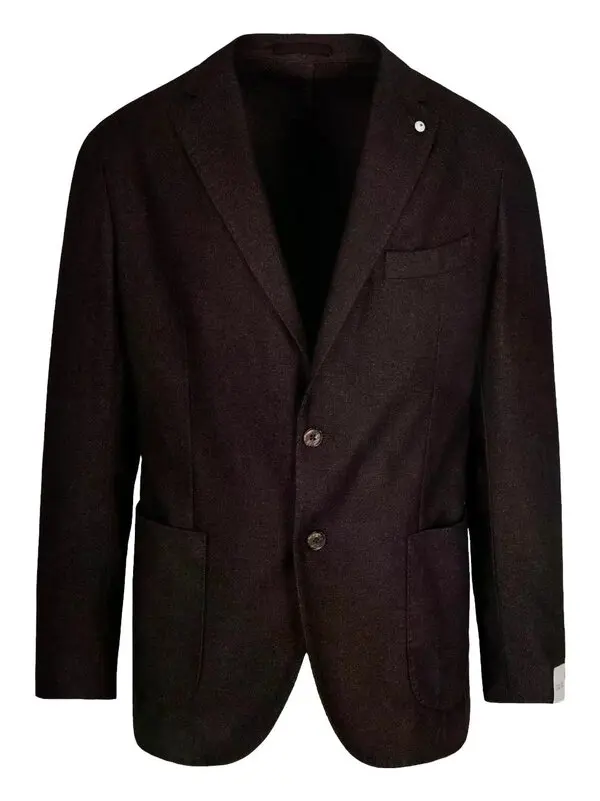 L.B.M. 1911 Notched Lapel Blazer - Brown