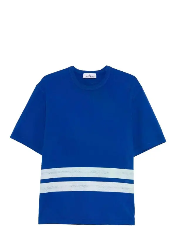 Stone Island Marina Stripe-detail T-shirt - Blue