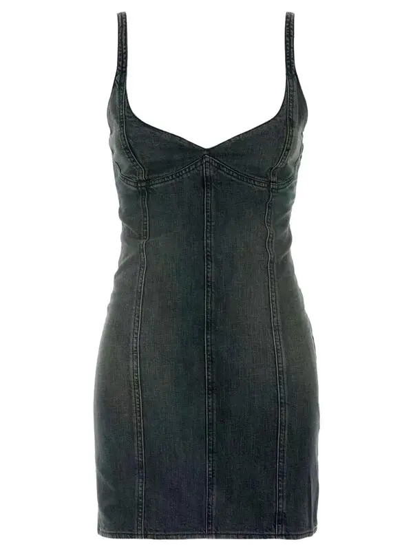 Balenciaga Denim Mini Dress - Blue