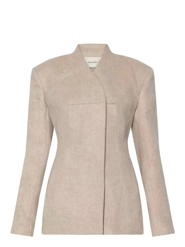 ENTIRE STUDIOS V-neck Blazer - Neutrals