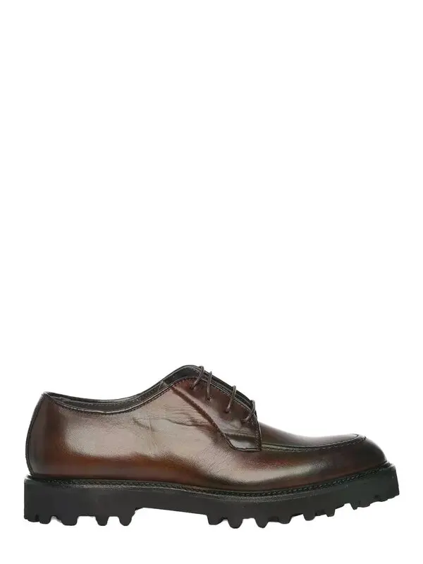 GIULIANO GALIANO Leather Derby Shoes - Brown