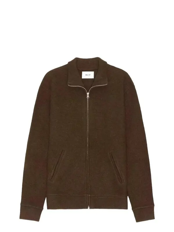 Nn07 Boiled Zip Sweatshirt - Brown