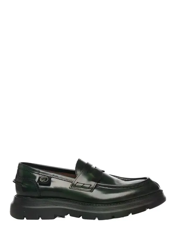 GIULIANO GALIANO Bryan Leather Loafers - Green
