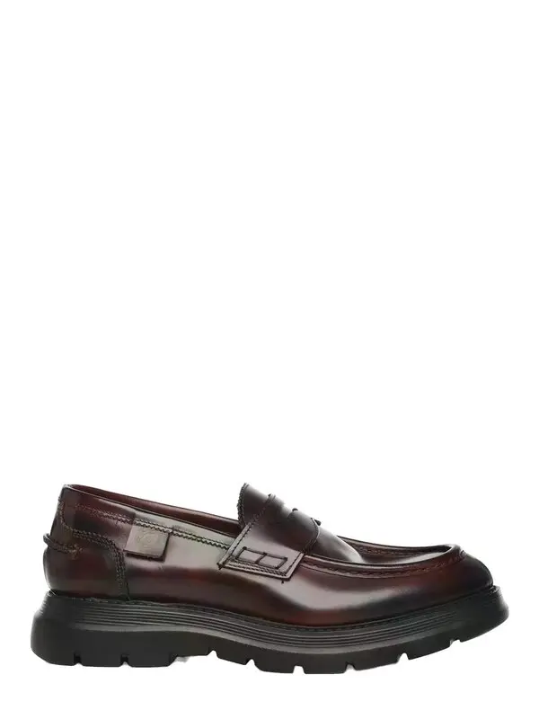 GIULIANO GALIANO Bryan Leather Loafers - Brown