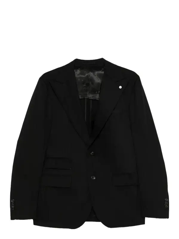 L.B.M. 1911 Button-fastening Wool Blazer - Black