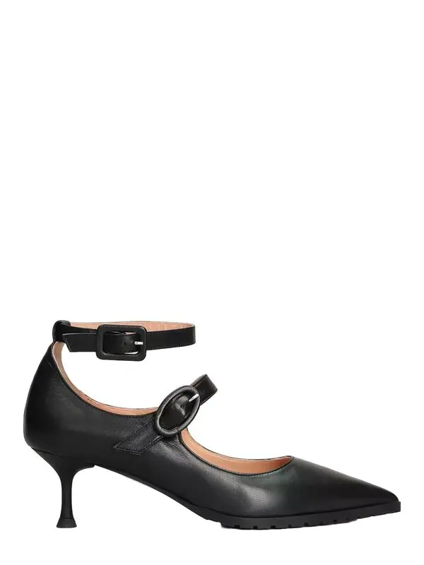 FRATELLI RUSSO Leather Heeled Pumps - Black