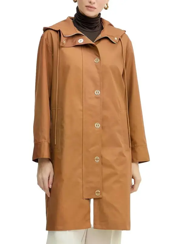 TWINSET Hooded Parka Coat - Brown