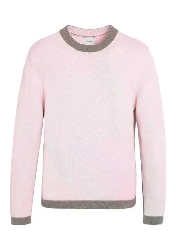 BARRIE Round-neck Cashmere Knit - Pink