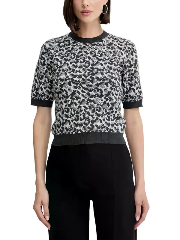 TWINSET Animal-print Top - Grey