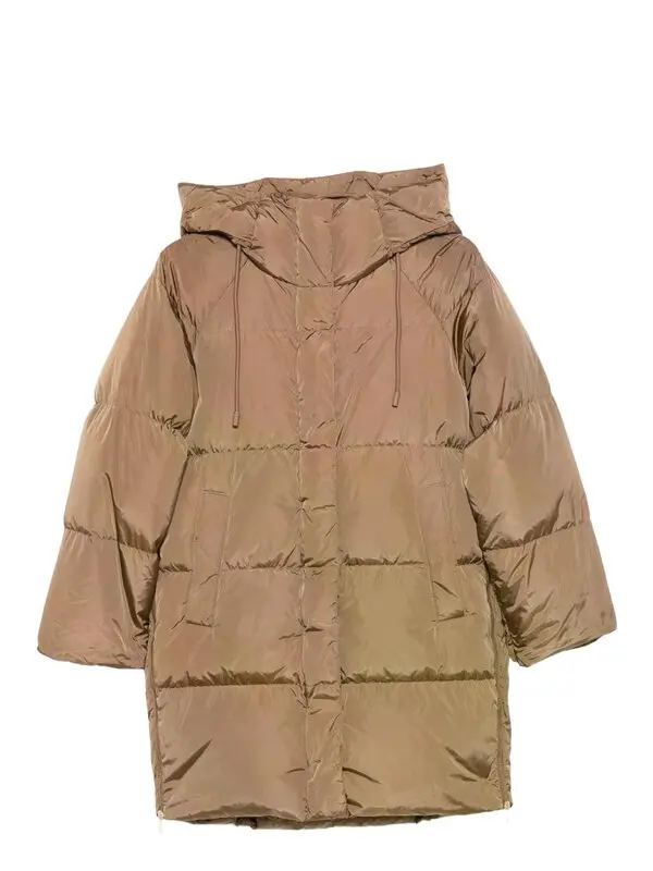 Max Mara Hooded Puffer Coat - Brown