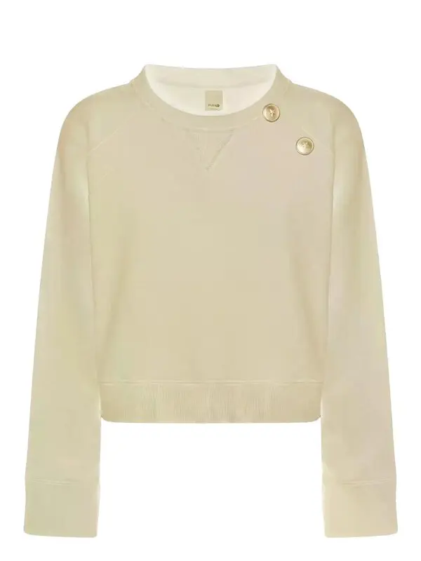 Pinko Crew-neck Cotton Sweater - Neutrals