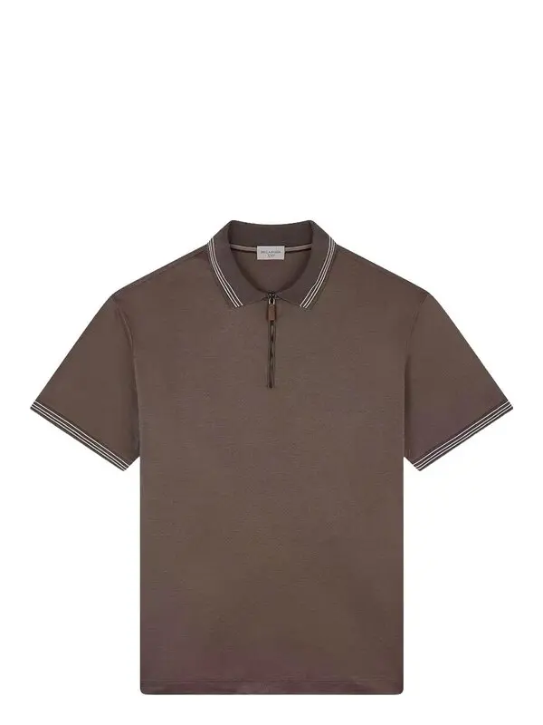 Paul & Shark Striped-detail Polo Shirt - Brown
