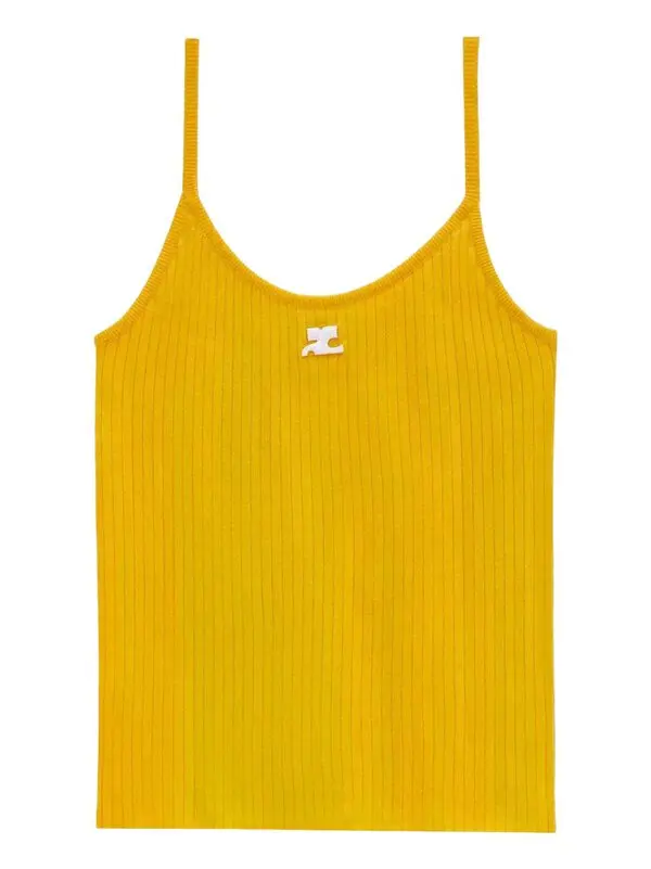 COURREGES Decollete Tank Top - Yellow