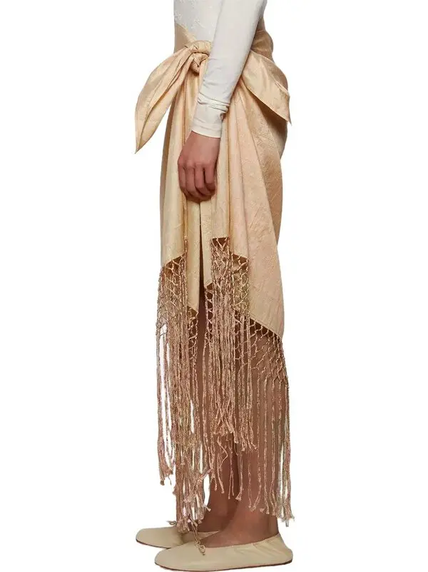 DIOTIMA Fringed Midi Skirt - Neutrals