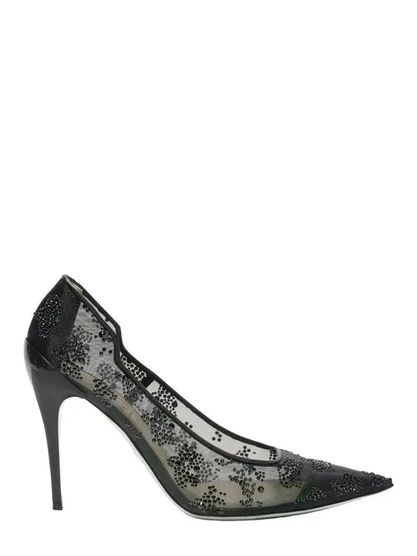 GENNY Crystal-embellished Pointed Pumps - Black