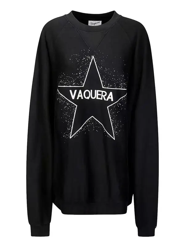 Vaquera Star-graphic Sweatshirt - Black