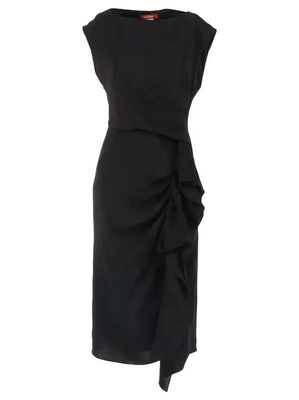 Max Mara Aia Ruffled Dress - Black
