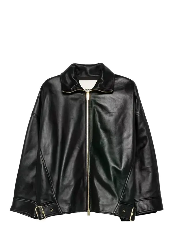DARKPARK Zip-up Leather Jacket - Black