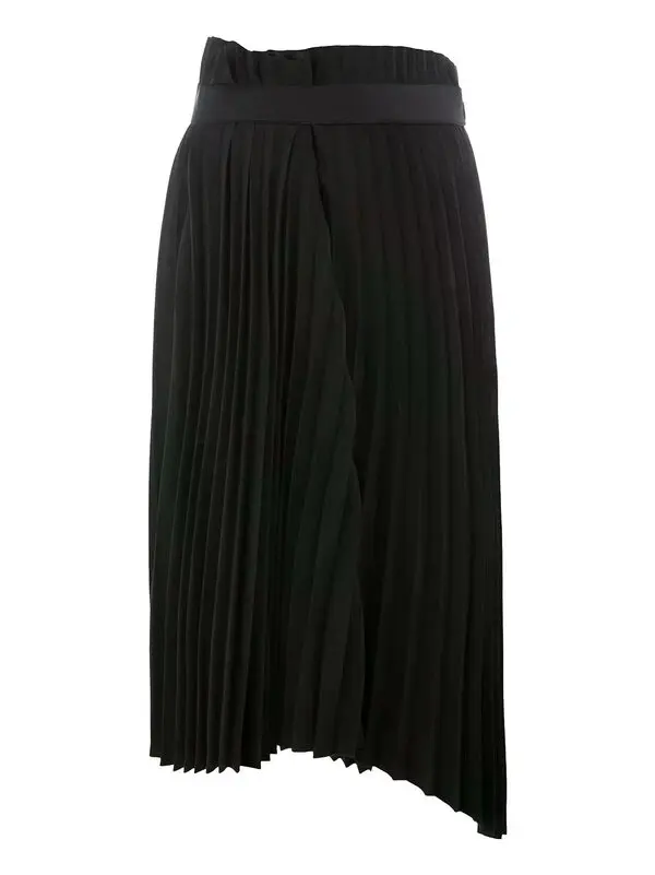 Balenciaga Asymmetrical Pleated Skirt - Black