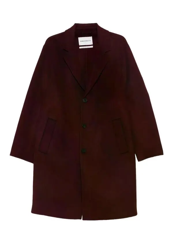 AMARANTO Single-breasted Coat - Red