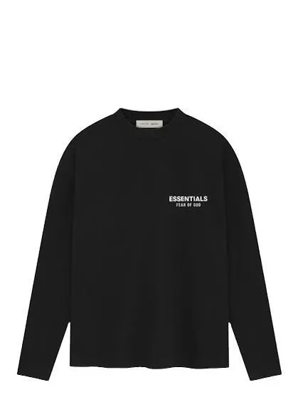 Fear Of God Essentials Classic Fit Long Sleeve T-shirt - Jet Black