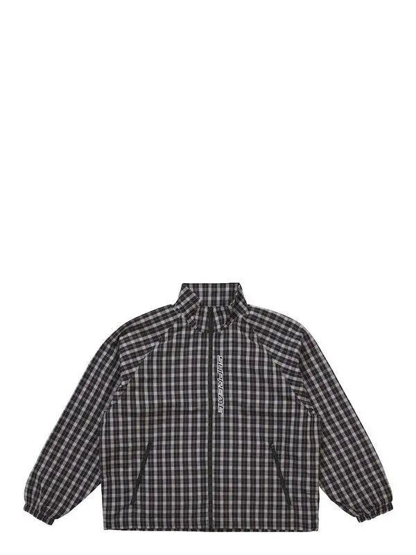Supreme Plaid Track Jacket - Black