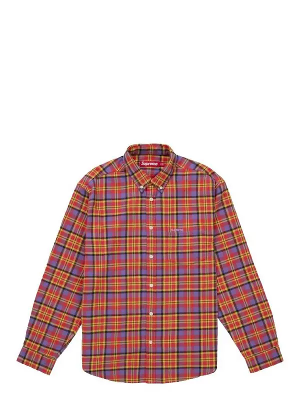 Supreme Plaid Flannel Shirt - Orange