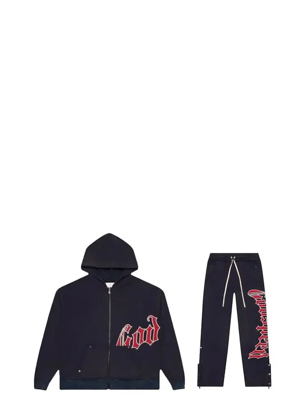 GODSPEED Og Logo V2 Sweatsuit - Navy Blue/red