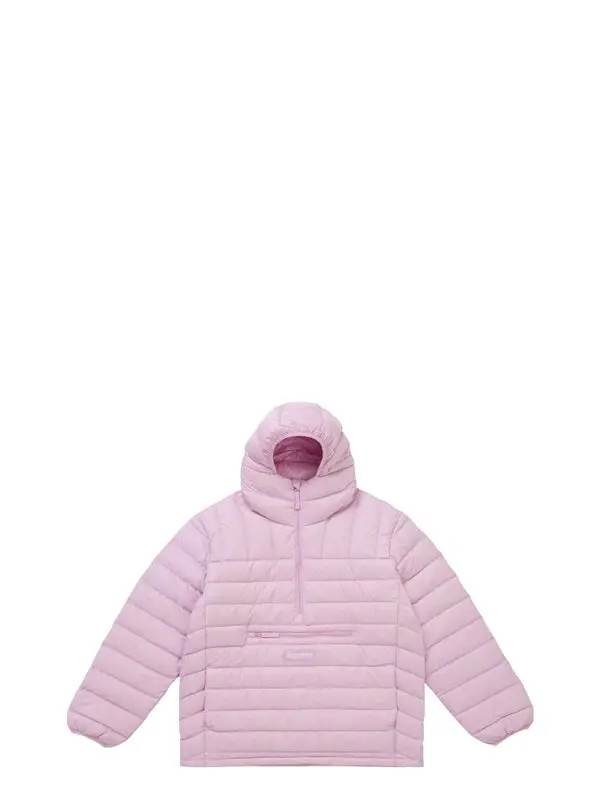 Supreme Micro Down Half Zip Hooded Pullover - Light Pink