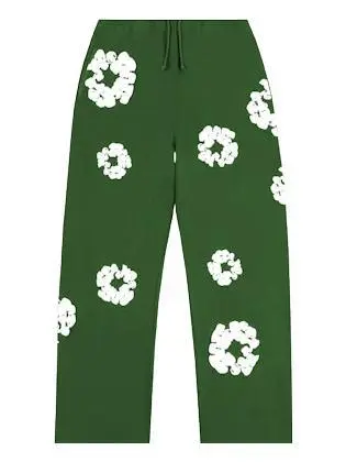 DENIM TEARS Cotton Wreath Baggy Sweatpants - Green