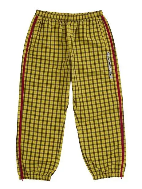 Supreme Plaid Warm Up Pant - Yellow