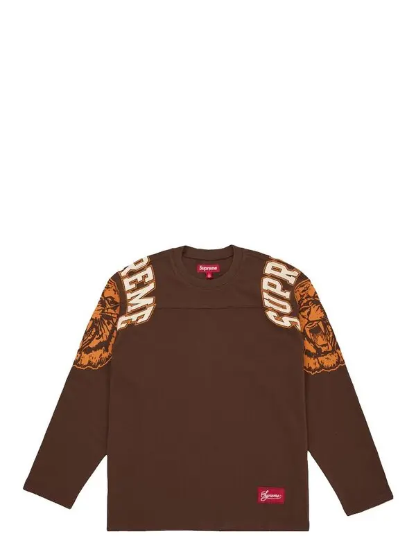 Supreme Mascot Long Sleeve Football Top - Brown
