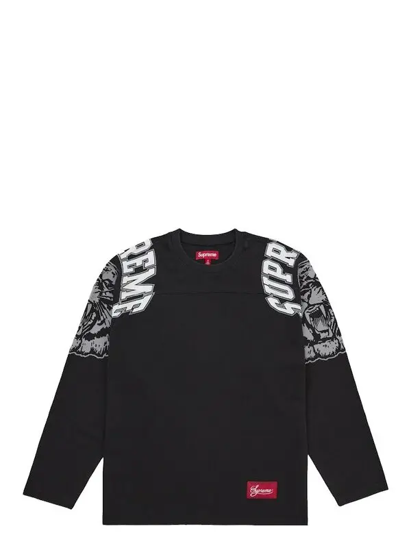 Supreme Mascot Long Sleeve Football Top - Black
