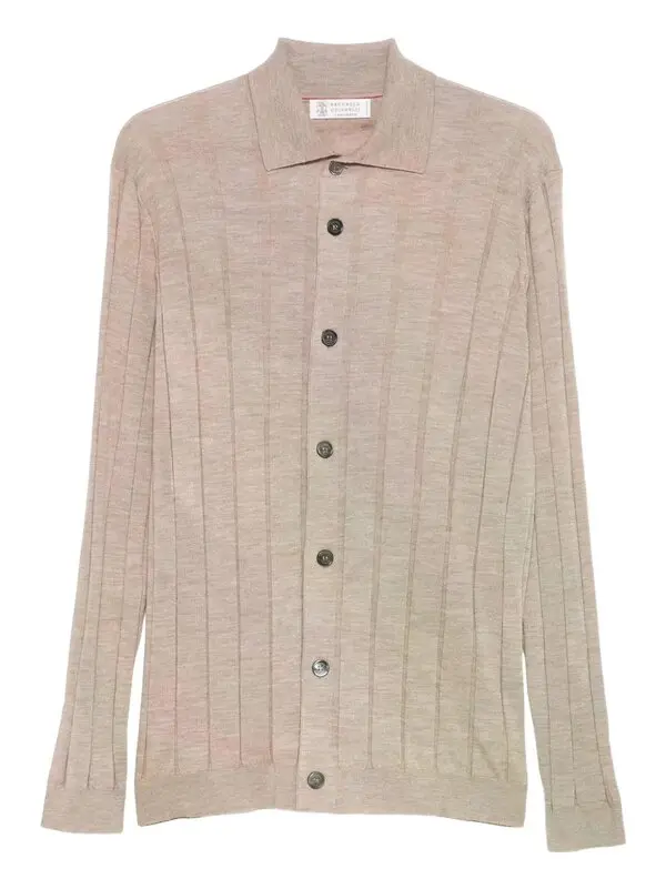 Brunello Cucinelli Ribbed-knit Cardigan - Neutrals