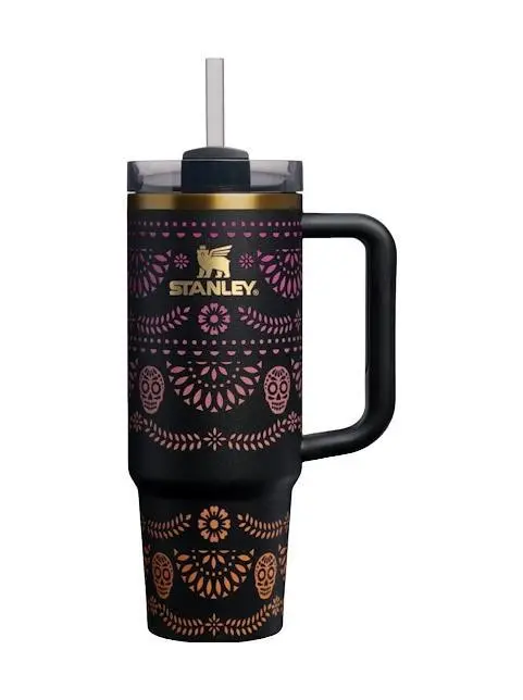 STANLEY Dia De Muertos Quencher H2.0 Flowstate 30oz Tumbler - Midnight Catrina