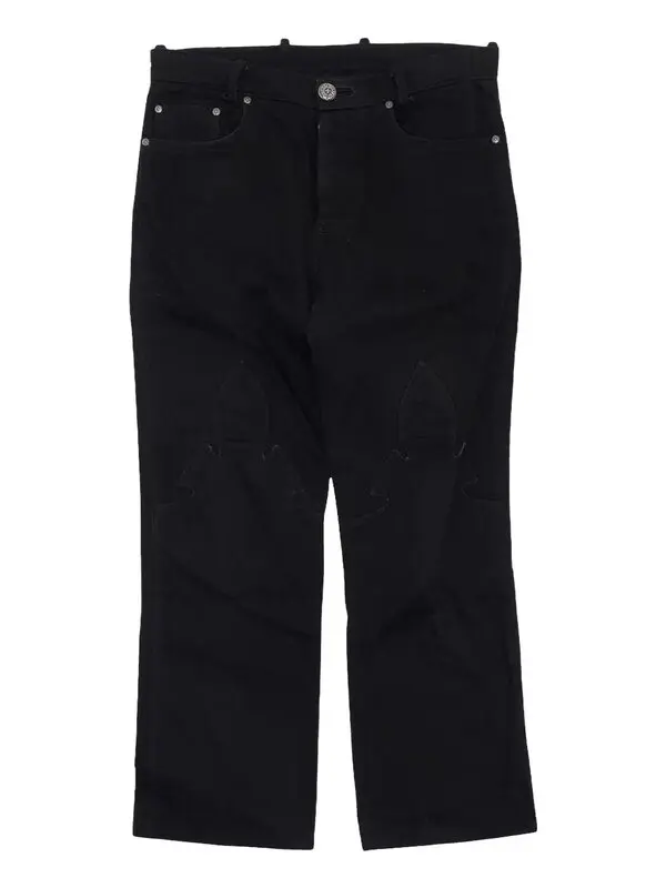 Chrome Hearts Five-pocket Jeans With Knee Detail - Black