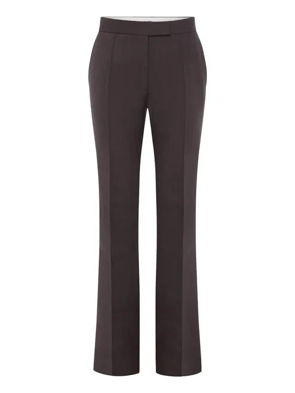Alex Perry Mid-rise Flared Suit Pants - Brown