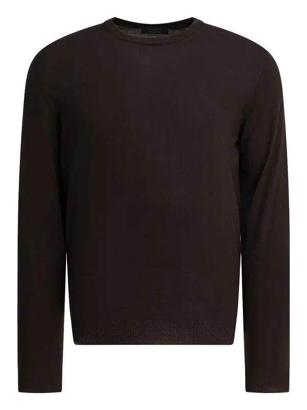 ZANONE Wool Crewneck Knitwear - Brown