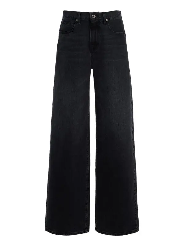 Brandon Maxwell The Callan Mid-rise Wide-leg Jeans - Black