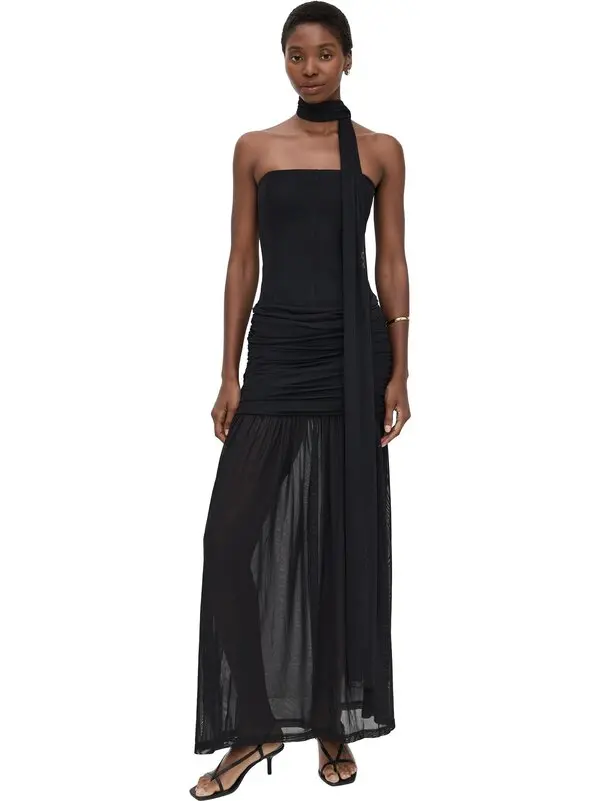 RUNAWAY THE LABEL Lillie Corset Maxi Dress - Black