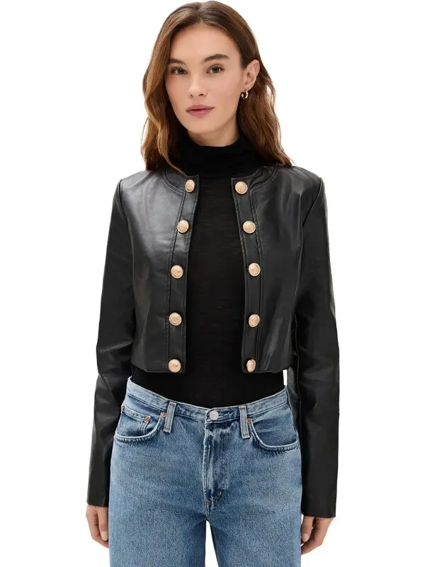 Lioness Amelie Cropped Jacket - Onyx