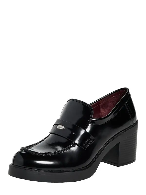 Tory Burch Heeled Lug Loafers - Perfect Black